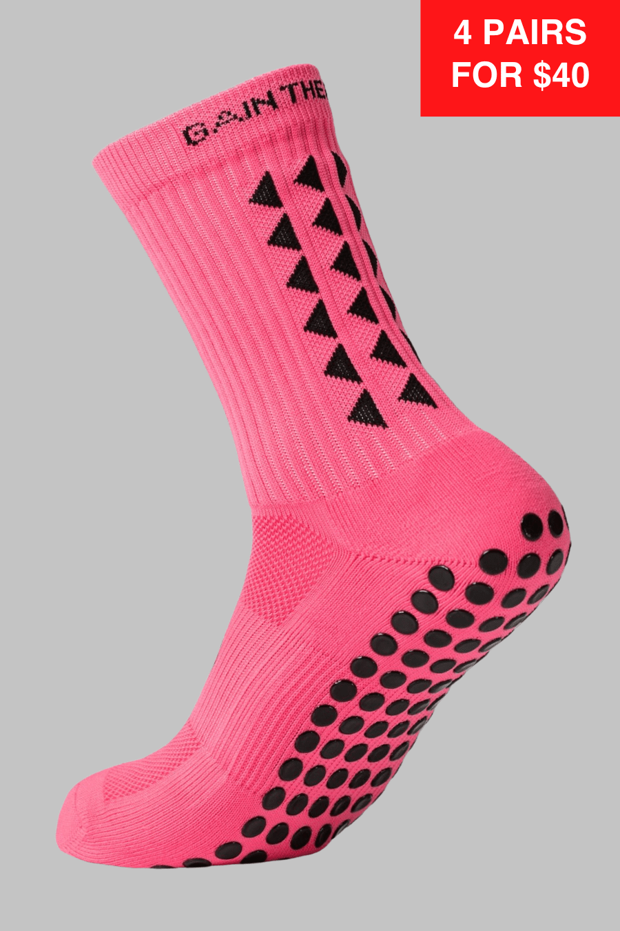 GRIP SOCKS 2.0 MidCalf Length - Pink – Gain The Edge US